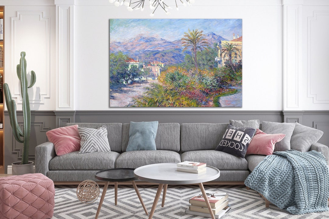 CANVAS ART PRINT Strada Romana Canvas Print Claude Monet Painting ...