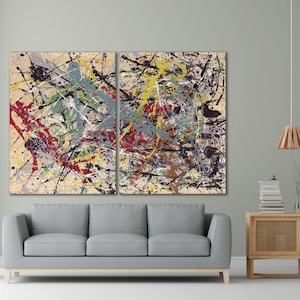 CANVAS ART PRINT Number 16 Abstract Painting Print Jackson Pollock ...