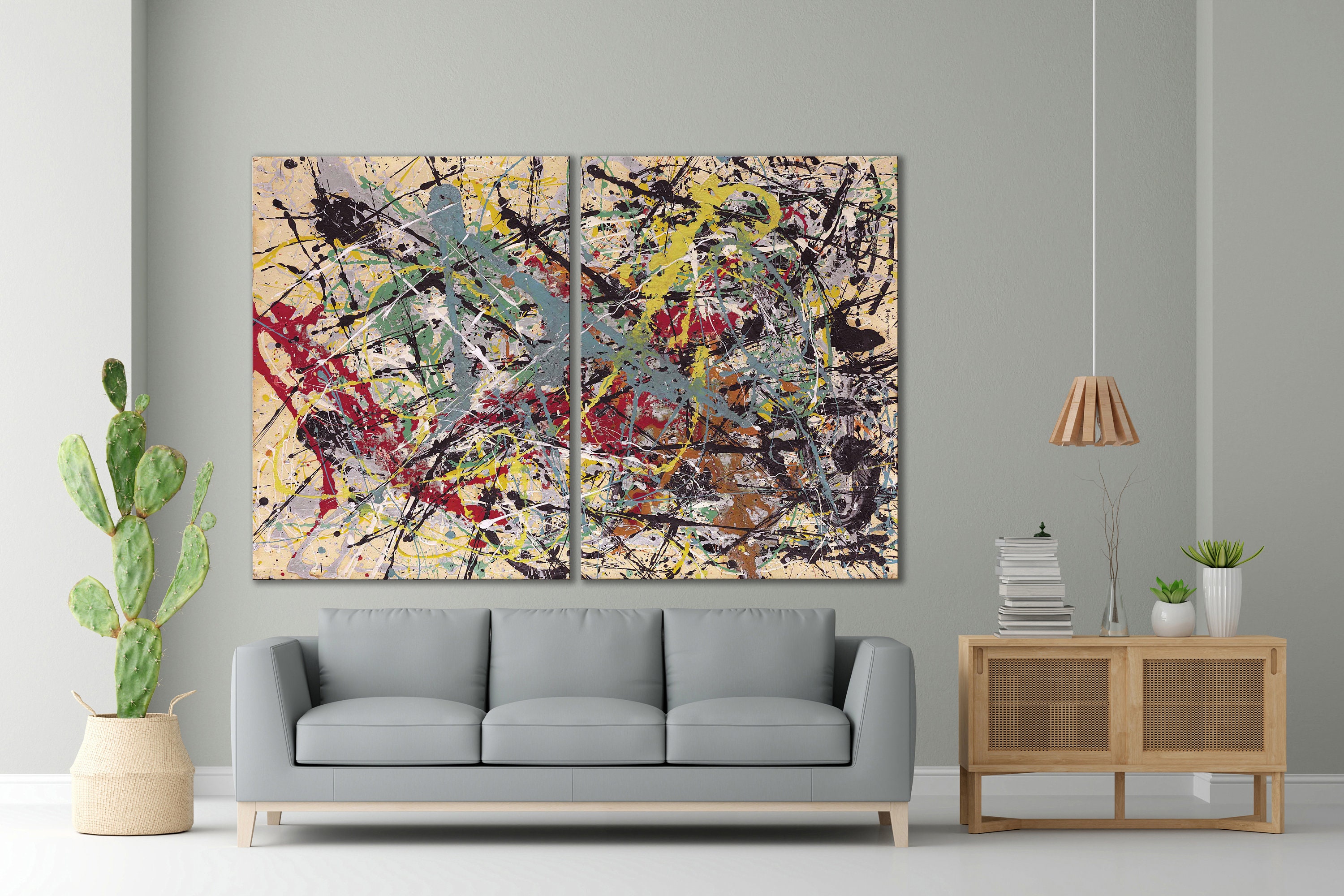 CANVAS ART PRINT Number 16 Abstract Painting Print Jackson - Etsy