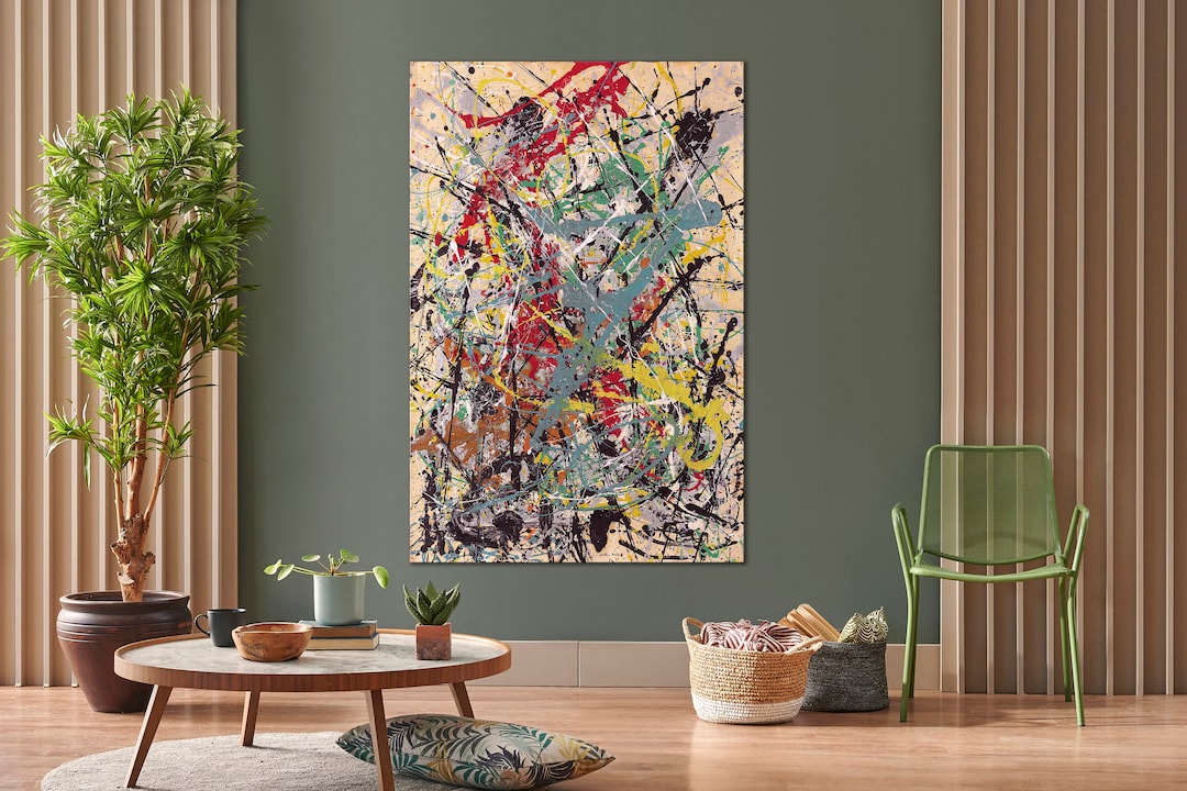 CANVAS ART PRINT Number 16 Abstract Painting Print Jackson Pollock ...