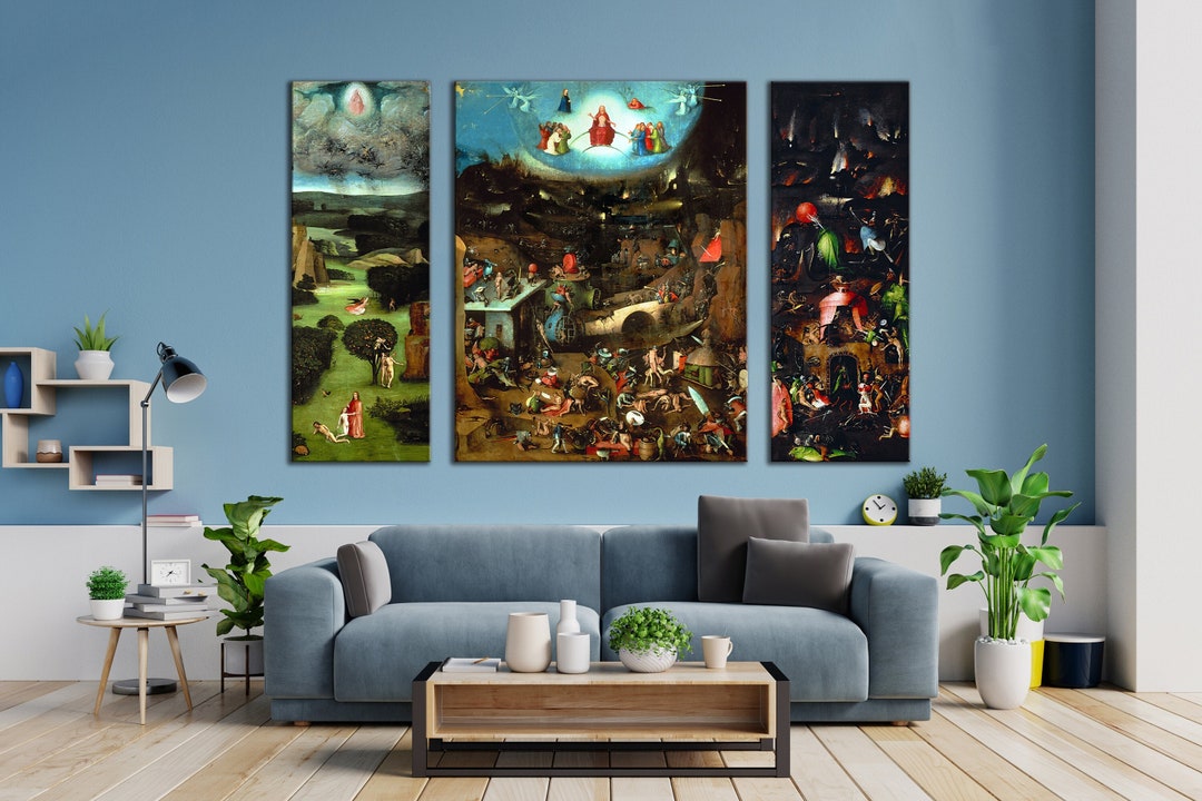 CANVAS ART PRINT the Last Judgement by Hieronymus Bosch Triptych Art ...