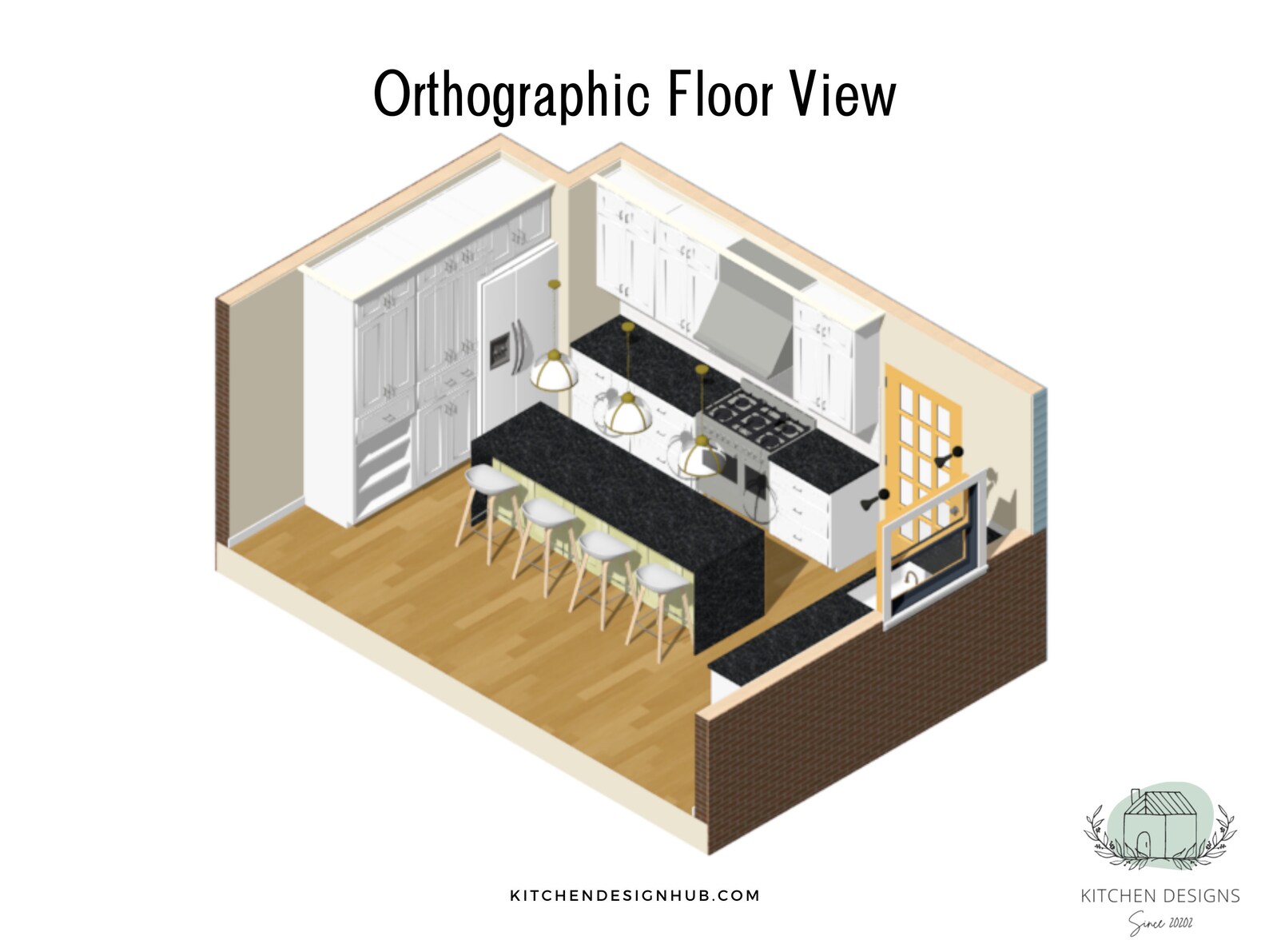 Custom Kitchen Interior Design E-design 2D Layout 3D Renderings - Etsy