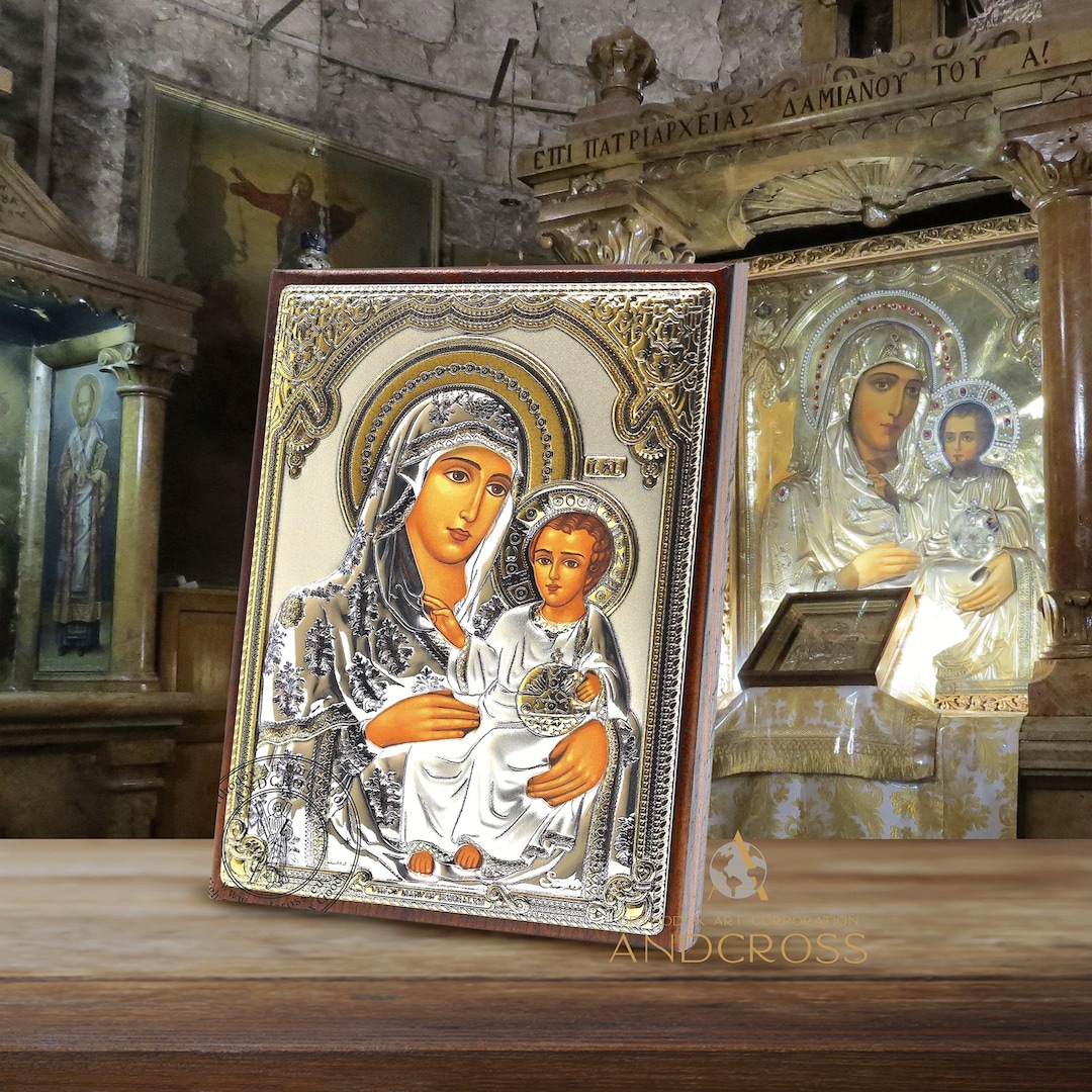 The Jerusalem Icon of the Mother of God / Handmade Wooden Christian ...