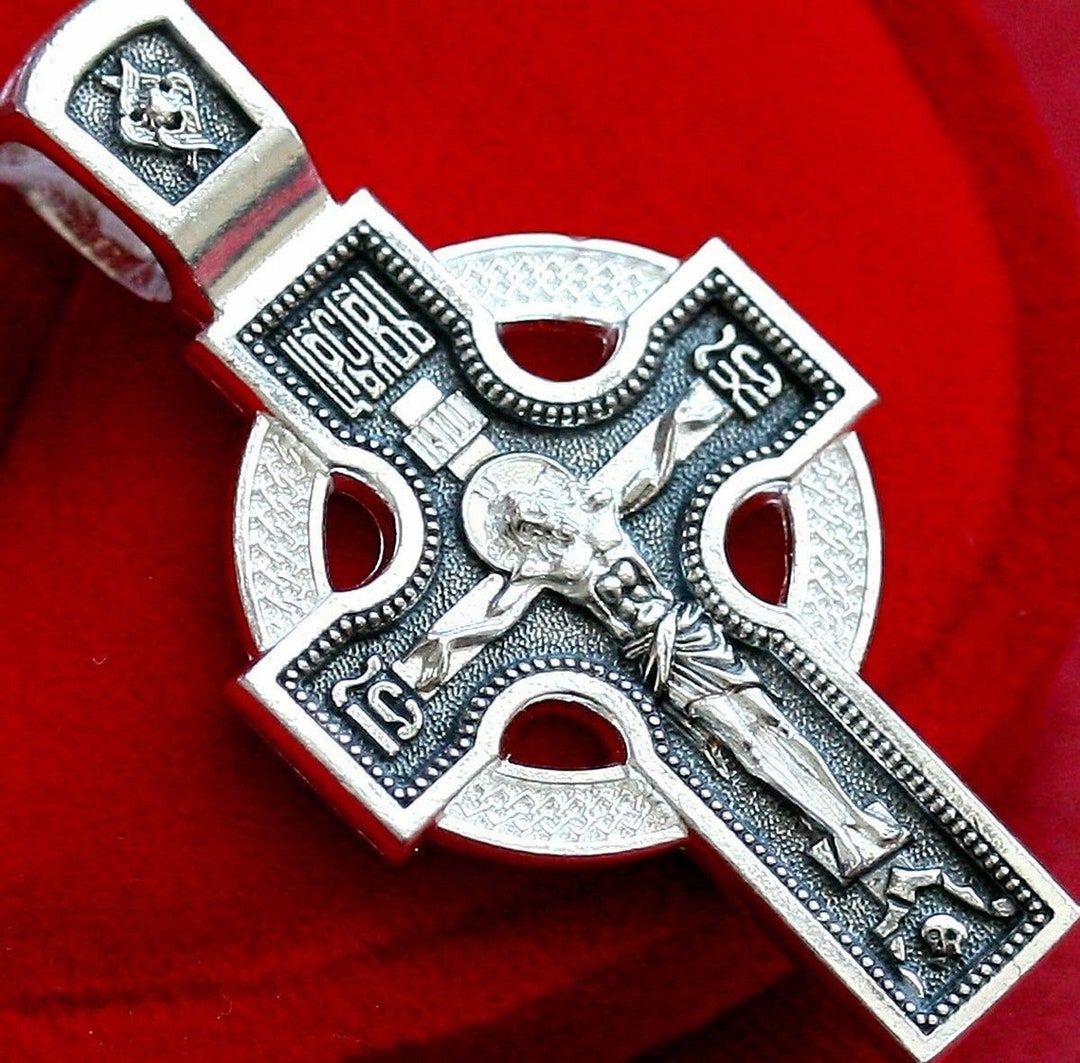 Greek Orthodox Christian Sterling Silver 925 Body Prayer Celtic Cross ...