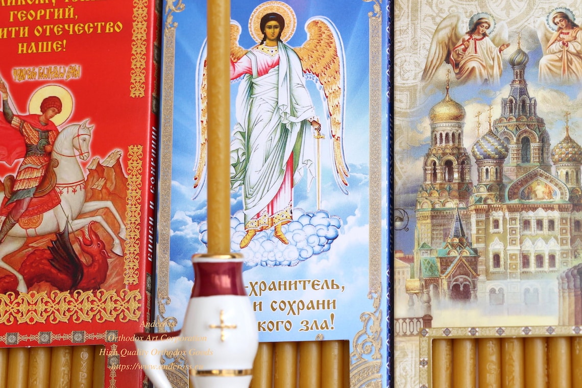 Gift Set Monastery Russian Orthodox Church Quality Wax Candles | Etsy