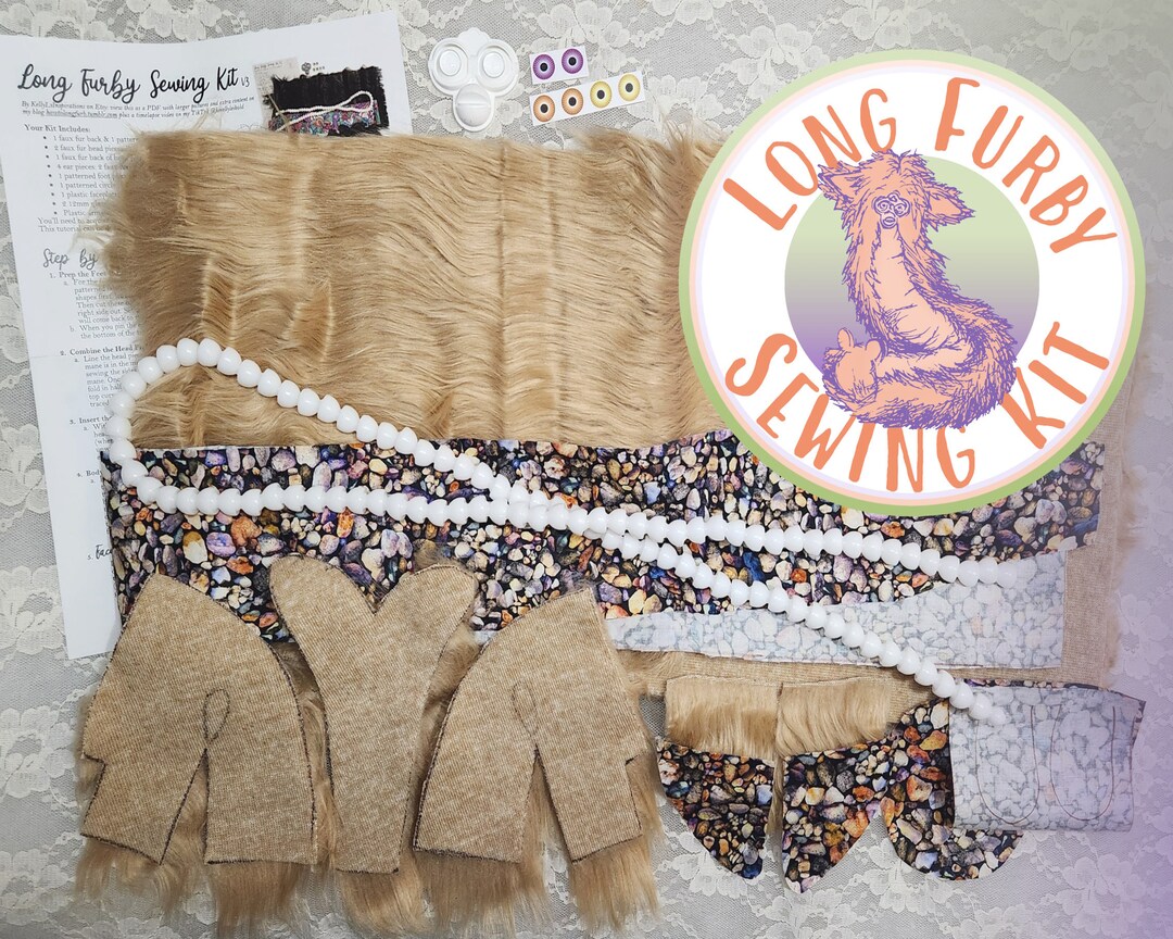 Long Furby Sewing Kit: Sandy Pebbles - Etsy