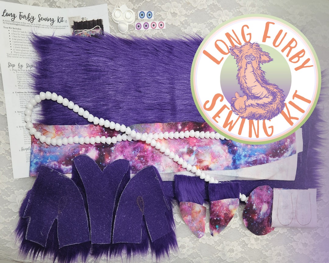 Long Furby Sewing Kit: Purple Galaxy - Etsy