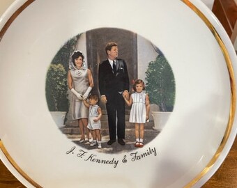 Vintage JFK John F Kennedy and Family Commemorative Plate 35th ...