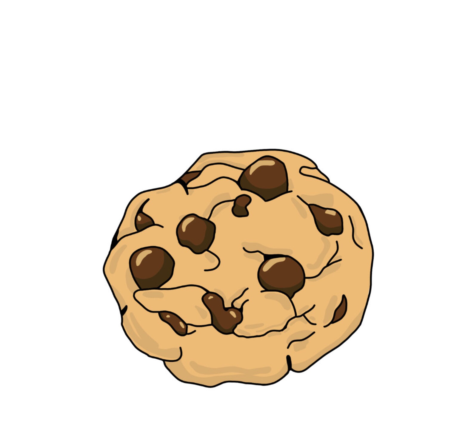 Waterproof Chocolate Chip Cookie Sticker - Etsy