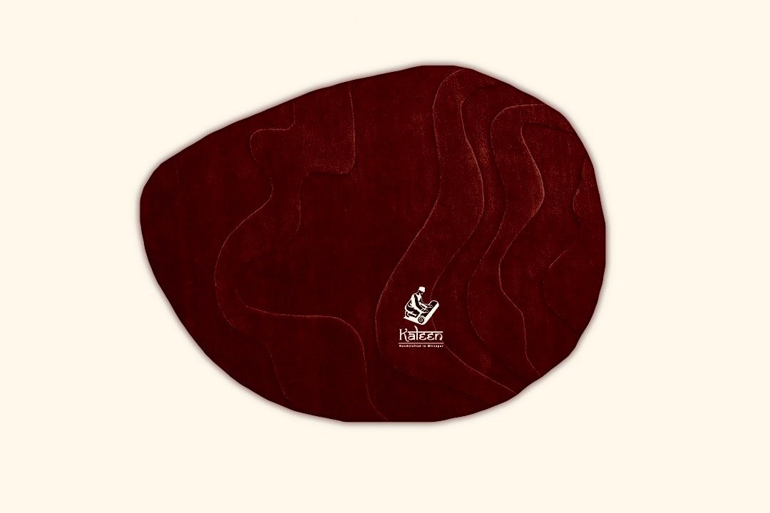 Modern Abstract Irregular Pattern Alternating High and Low Pile Height ...