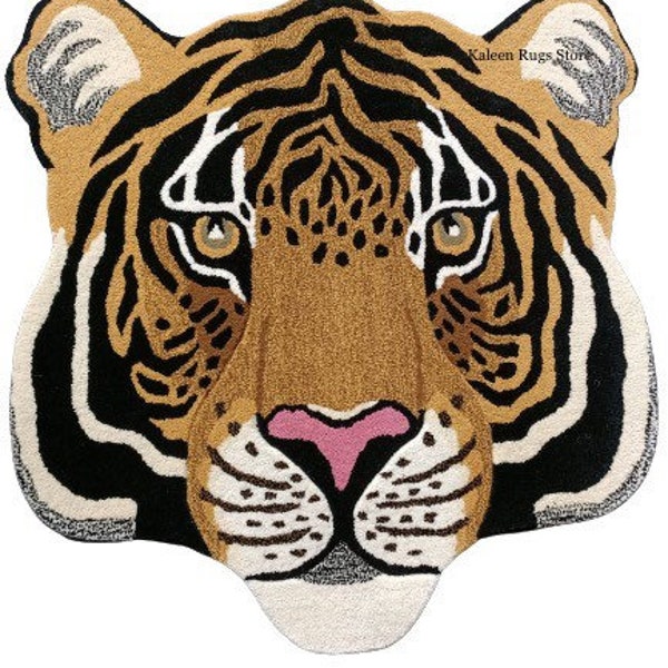 White Tiger Leopard Rug - Etsy