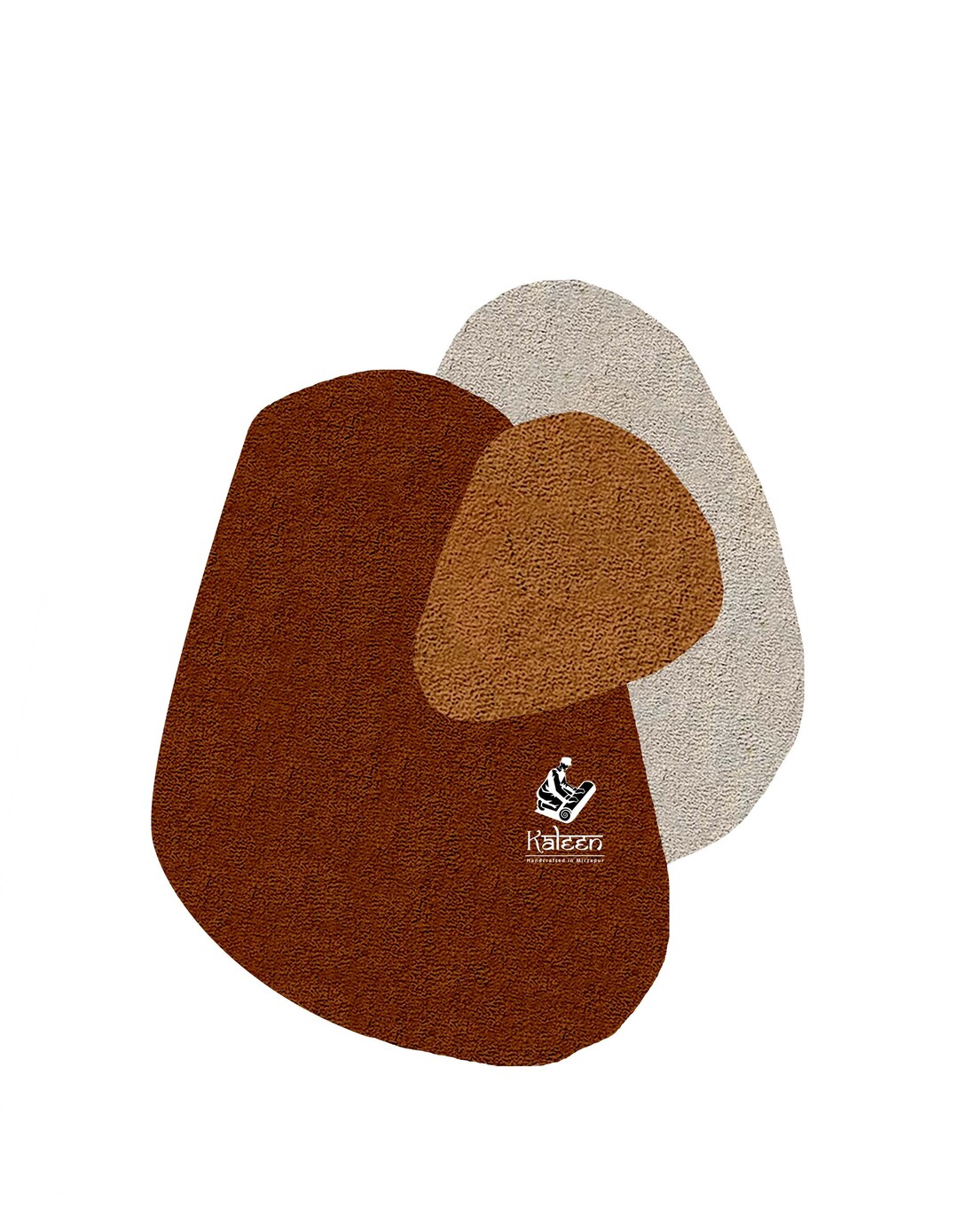 Modern Abstract Irregular Rock Shape Premium Woollen Hand - Etsy