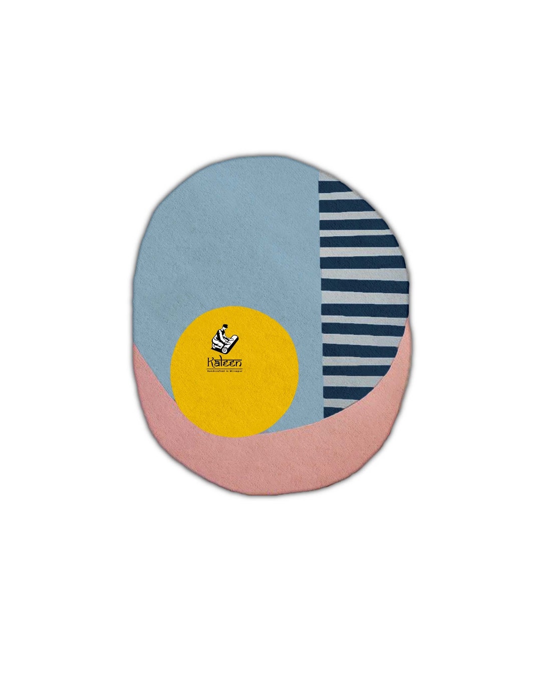 Modern Abstract Irregular Oval Shape Stone Patches Stripes Pattern ...