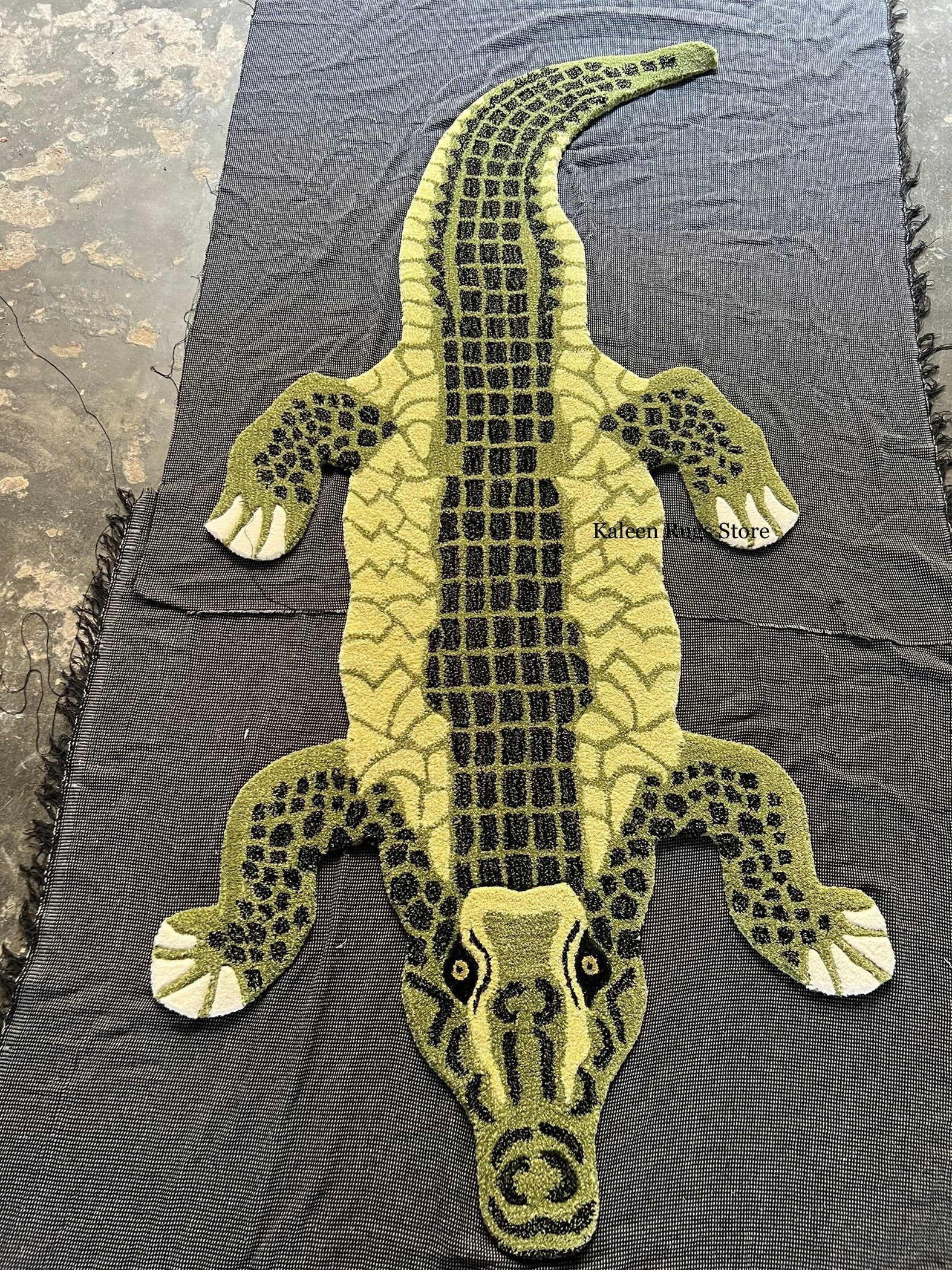 Woolen Hand Tufted Animal Shape Crocodile Rug for Kids Room - Etsy ...
