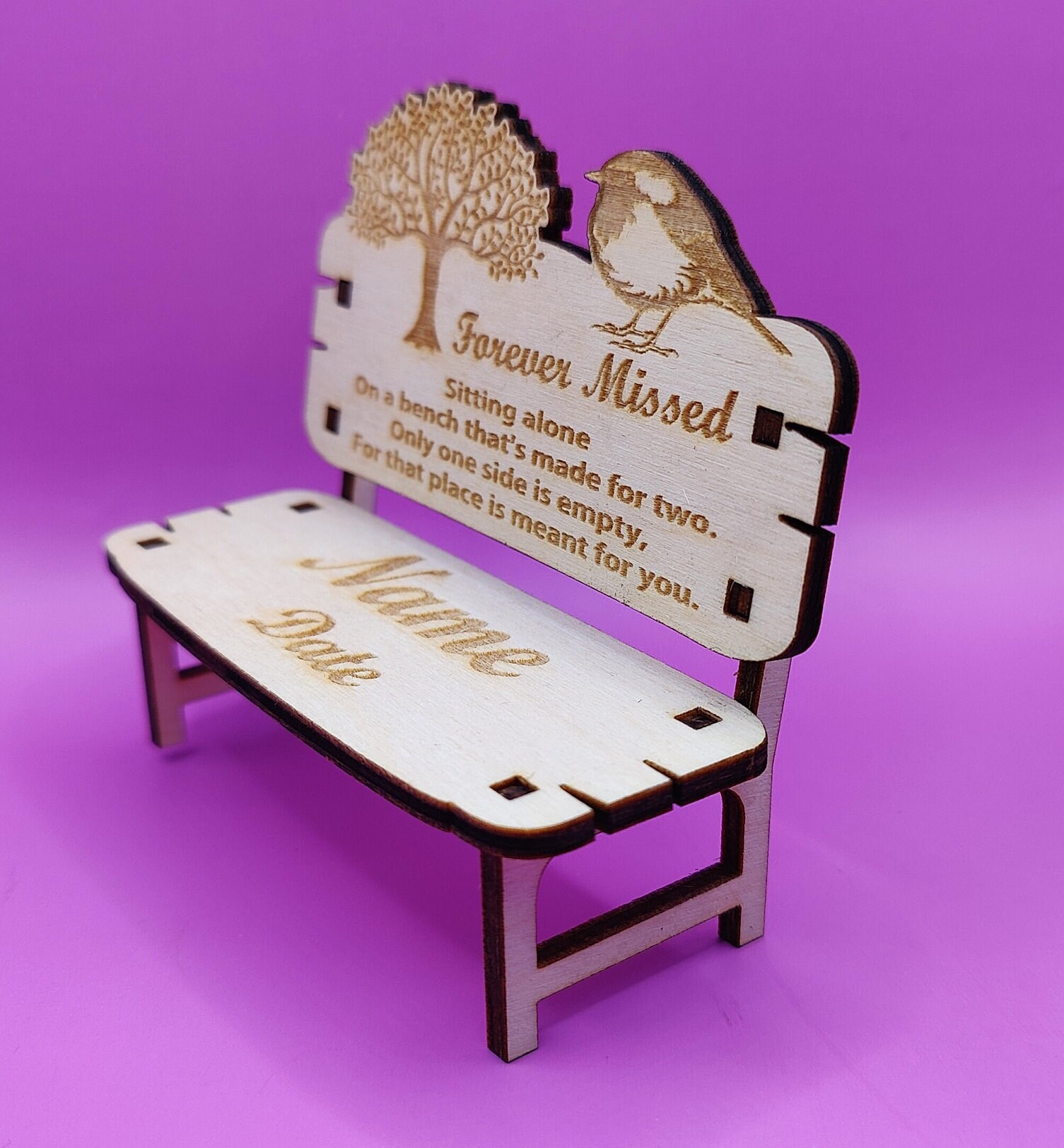 In Loving Memory Memorial Gift Bench for DAD With a Robin - Etsy UK