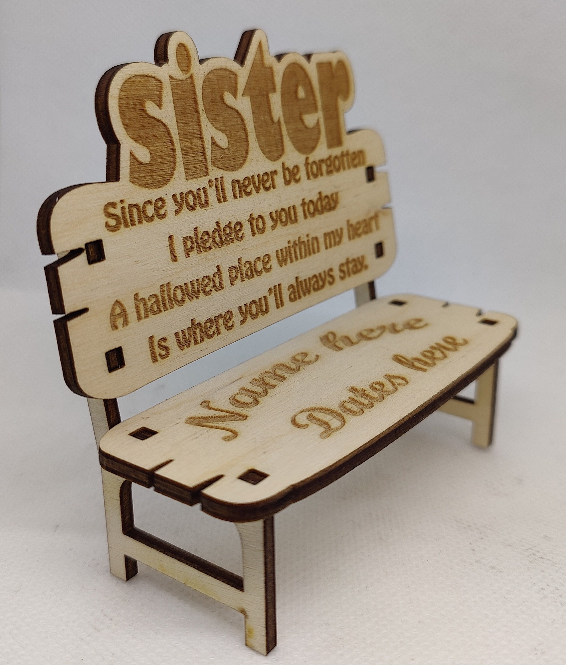 In Loving Memory Gift Memorial Bench for Loved Ones Sister - Etsy