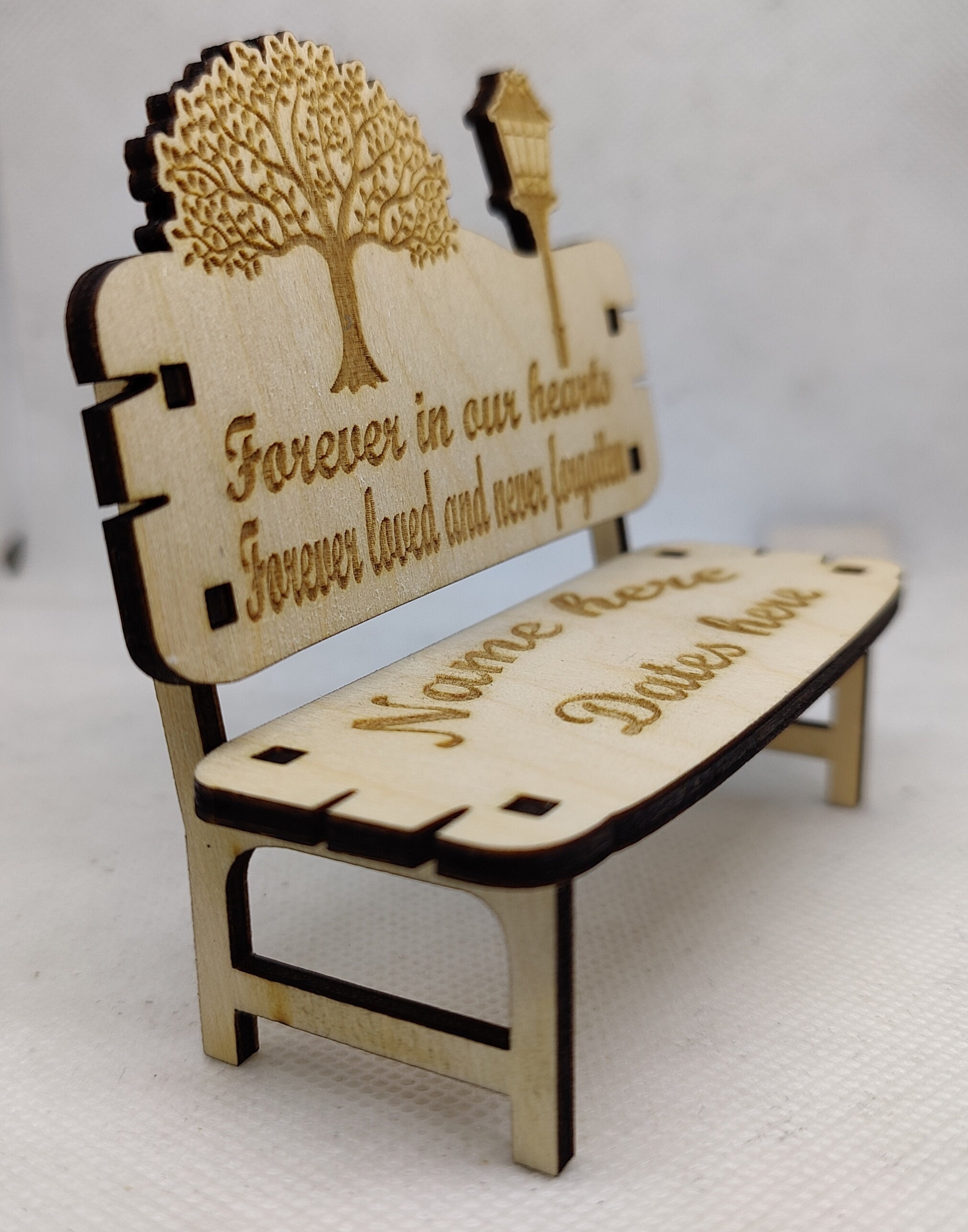 In Loving Memory Memorial Bench Gift for Loved Ones Tree Lamp - Etsy
