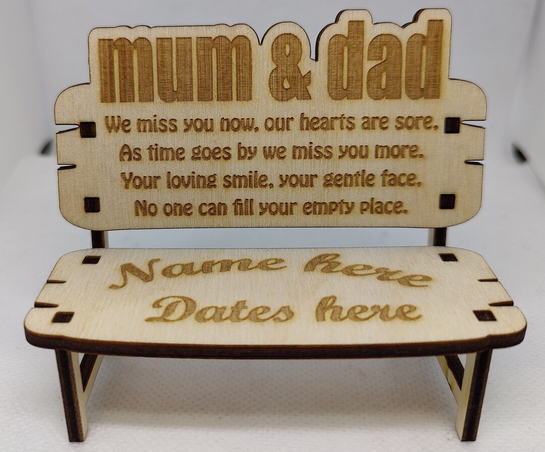 In Loving Memory Memorial Bench Gift for Loved Ones Mum and Dad - Etsy UK