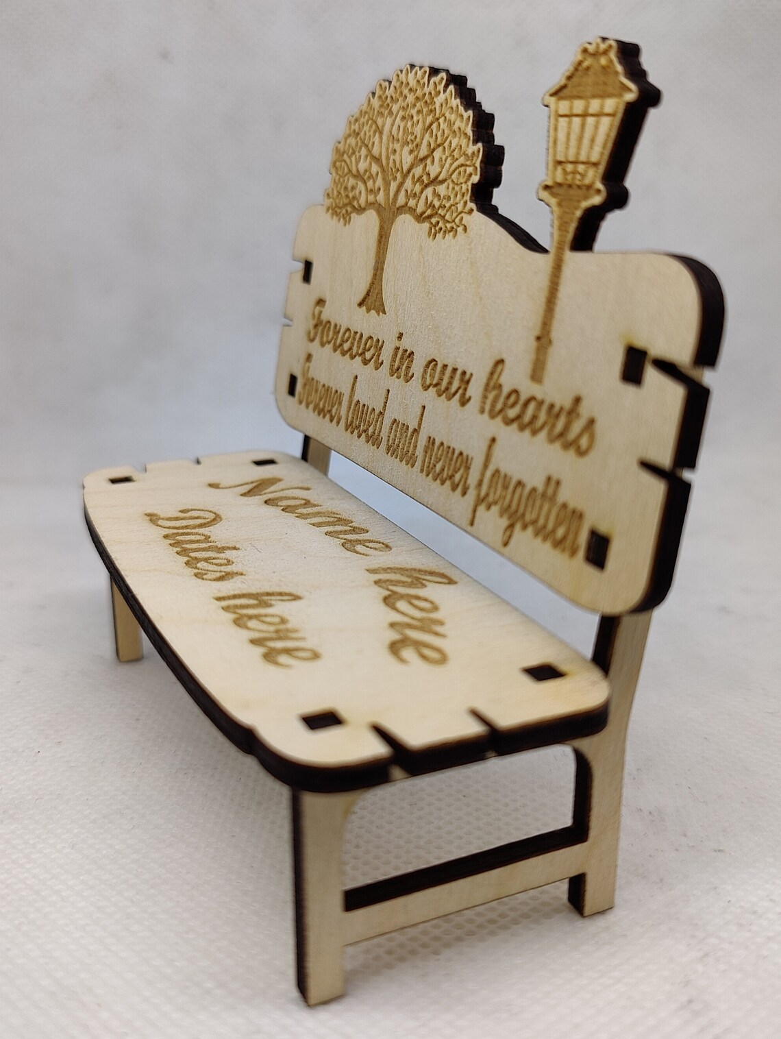In Loving Memory Memorial Bench Gift for Loved Ones Tree Lamp - Etsy