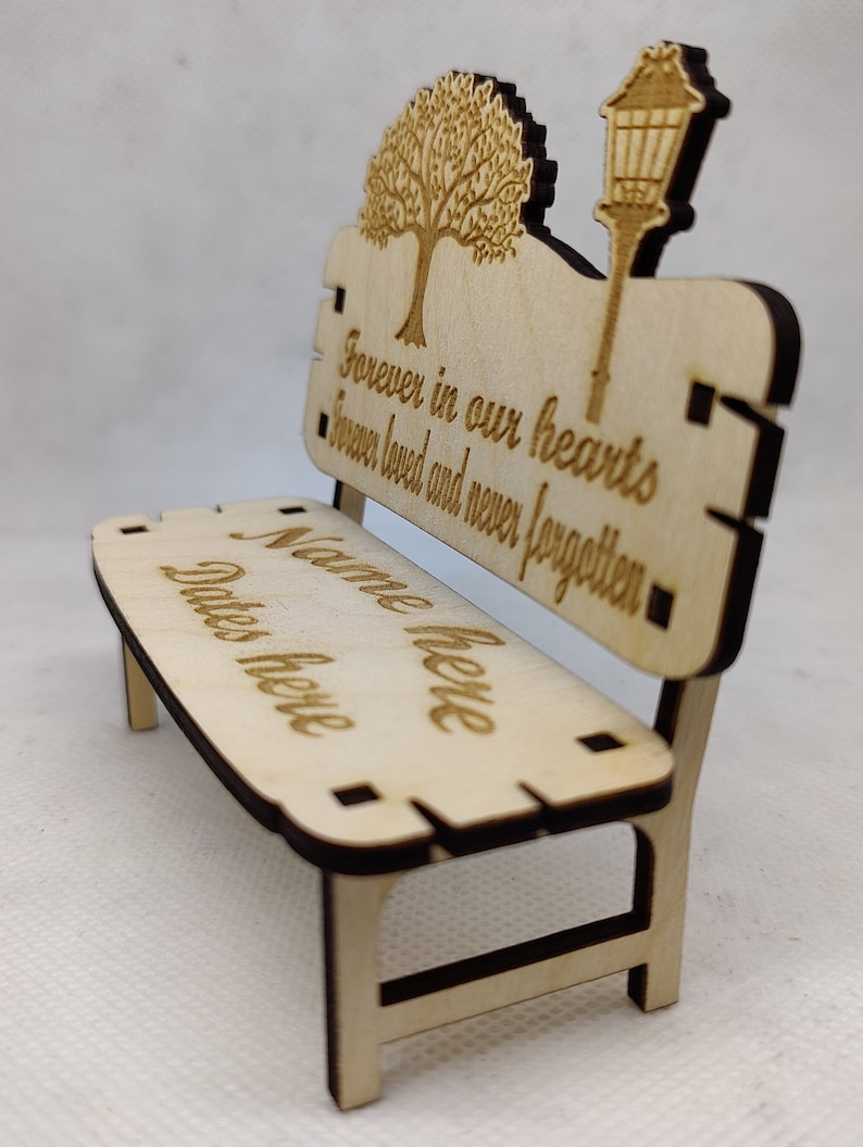 In Loving Memory Memorial Bench Gift for Loved Ones Tree Lamp - Etsy