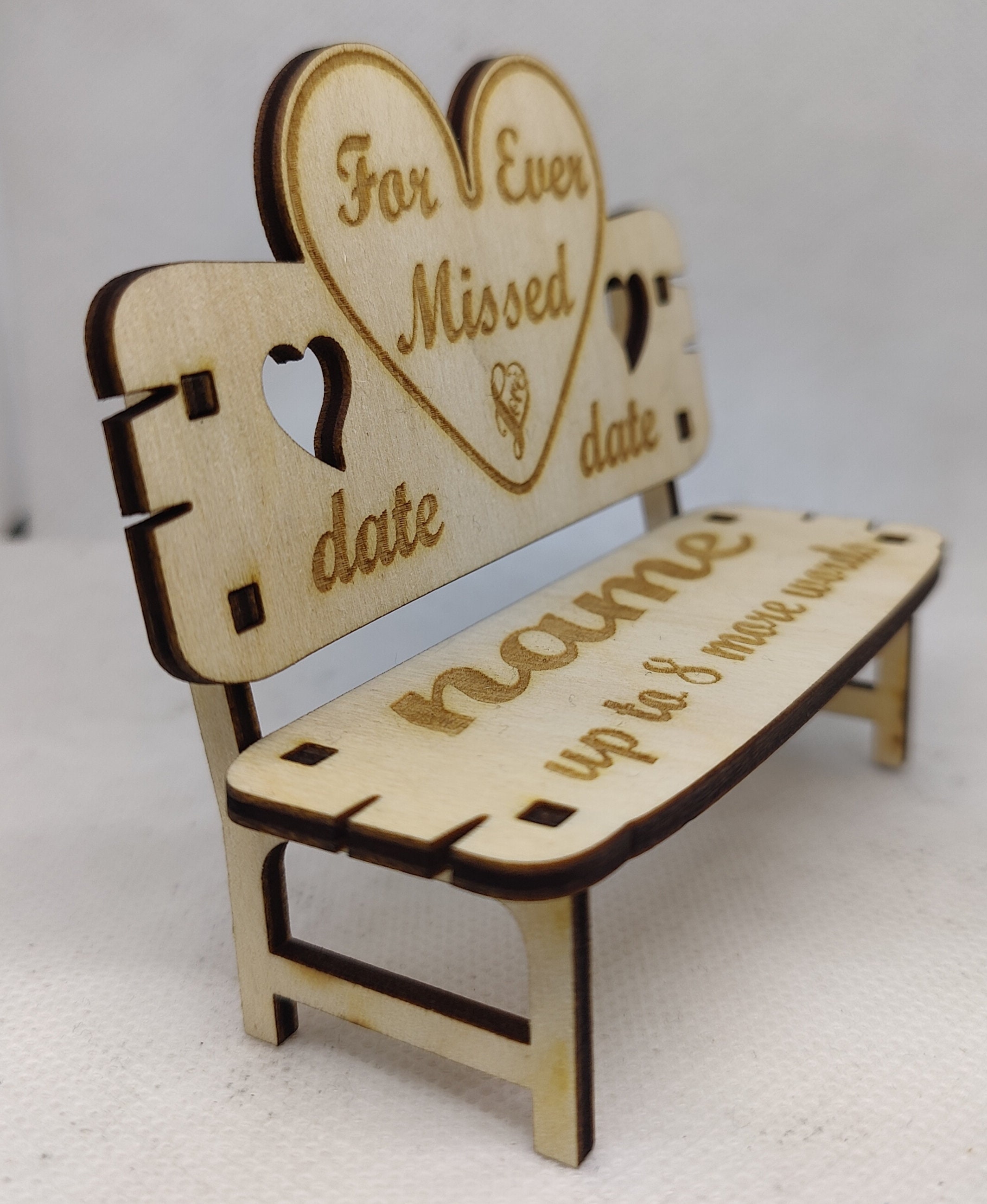 In Loving Memory Memorial Bench With Love Heart - Etsy