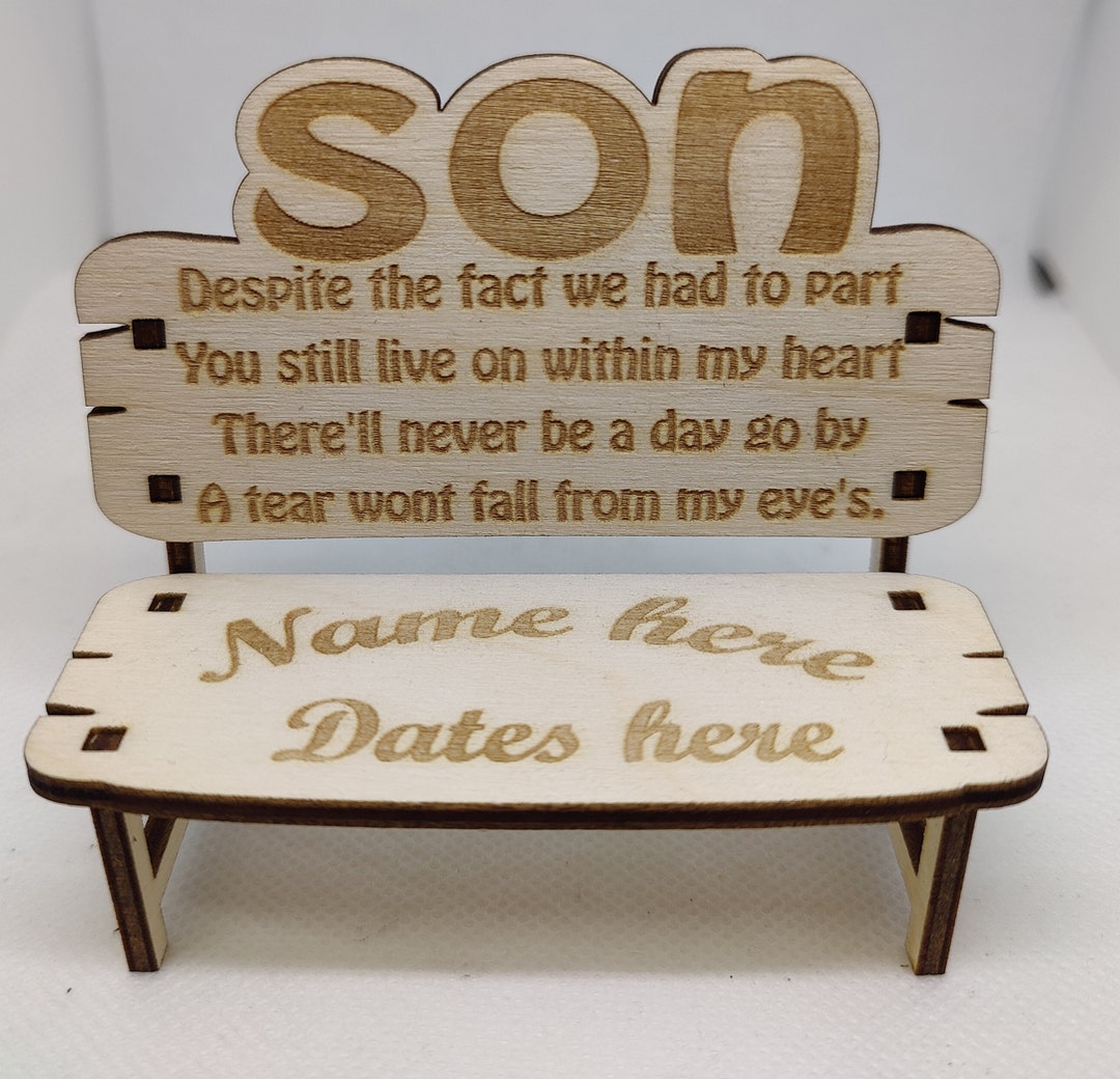 In Loving Memory Gift Memorial Bench for Loved Ones Son - Etsy
