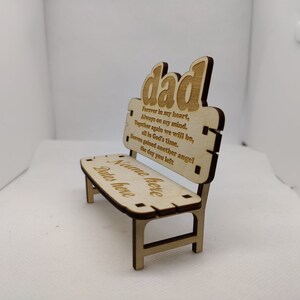 In Loving Memory Bench for Dad - Etsy UK
