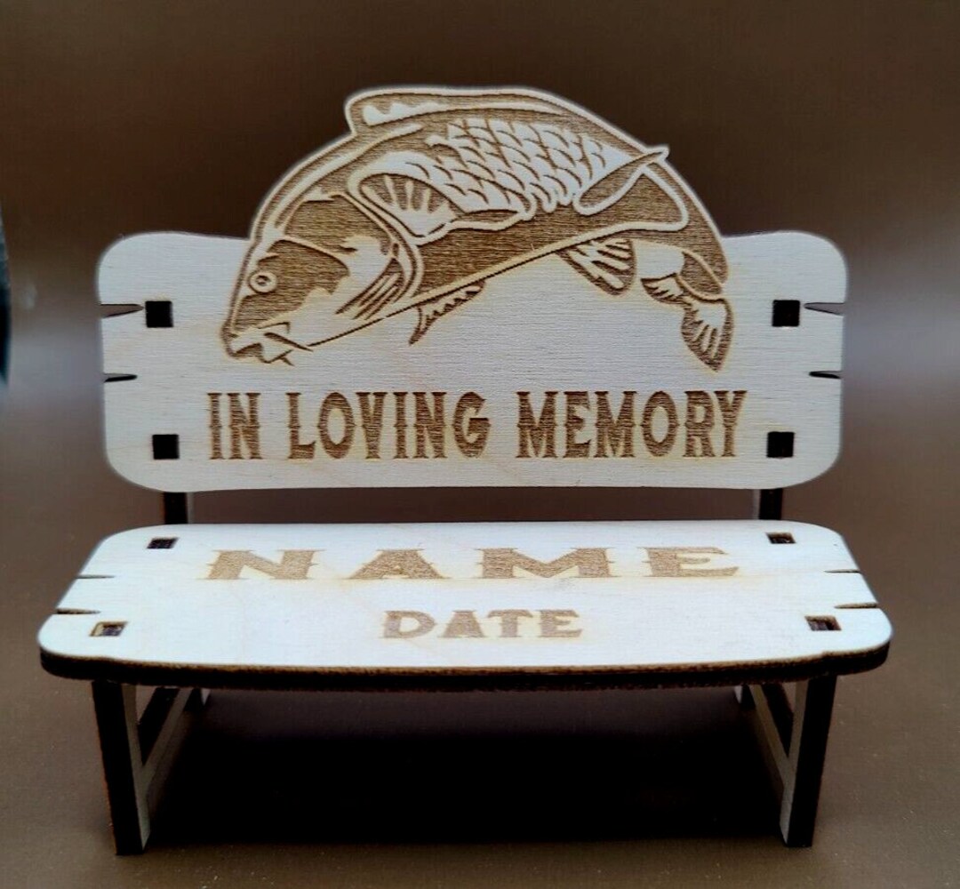 In Loving Memory Memorial Bench Gift for Loved Ones Fishing - Etsy