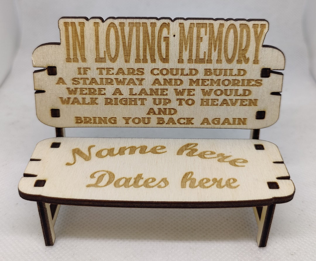 In Loving Memory Bench Memorial Remembrance Gift - Etsy