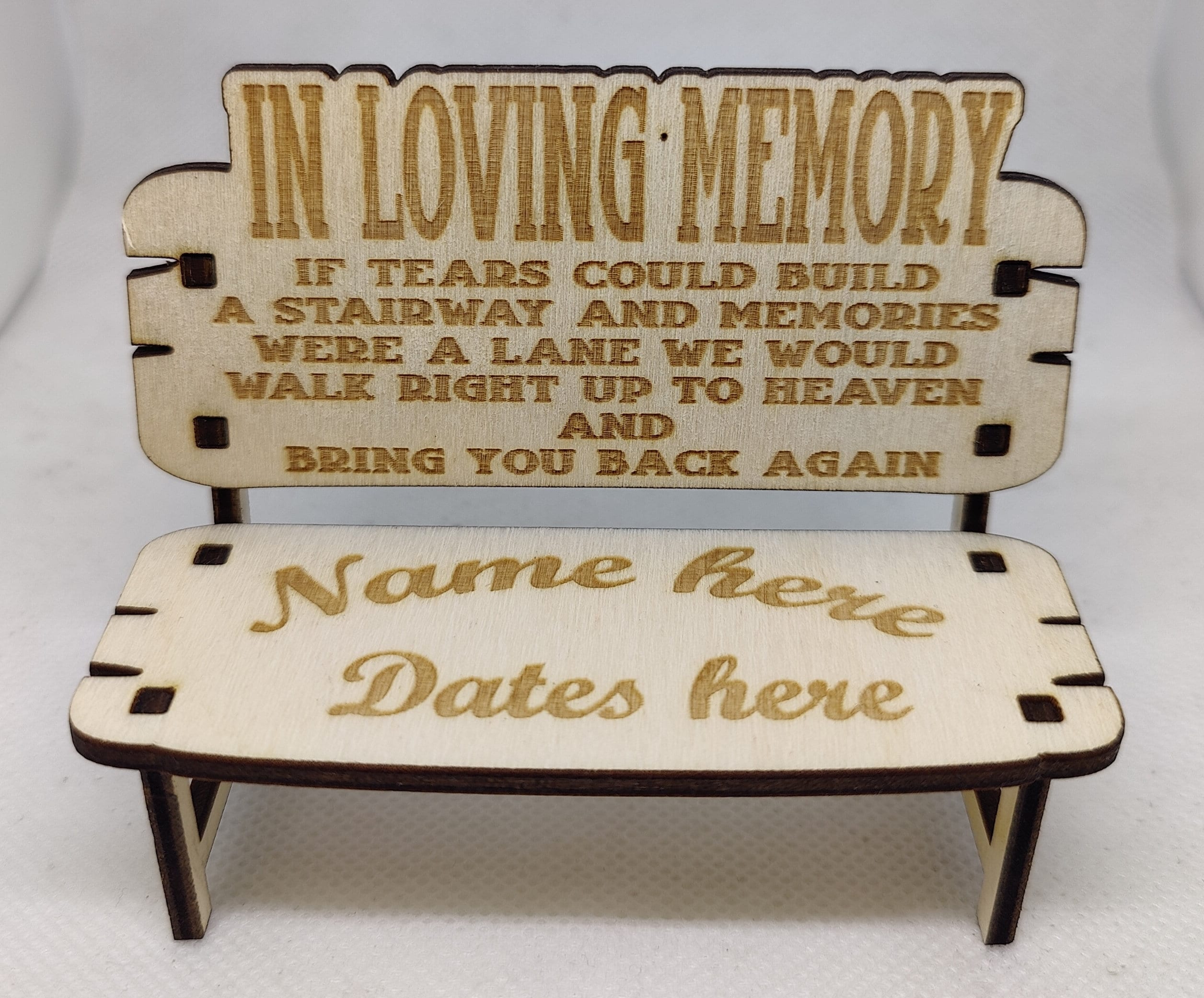 In Loving Memory Bench Memorial Remembrance Gift - Etsy