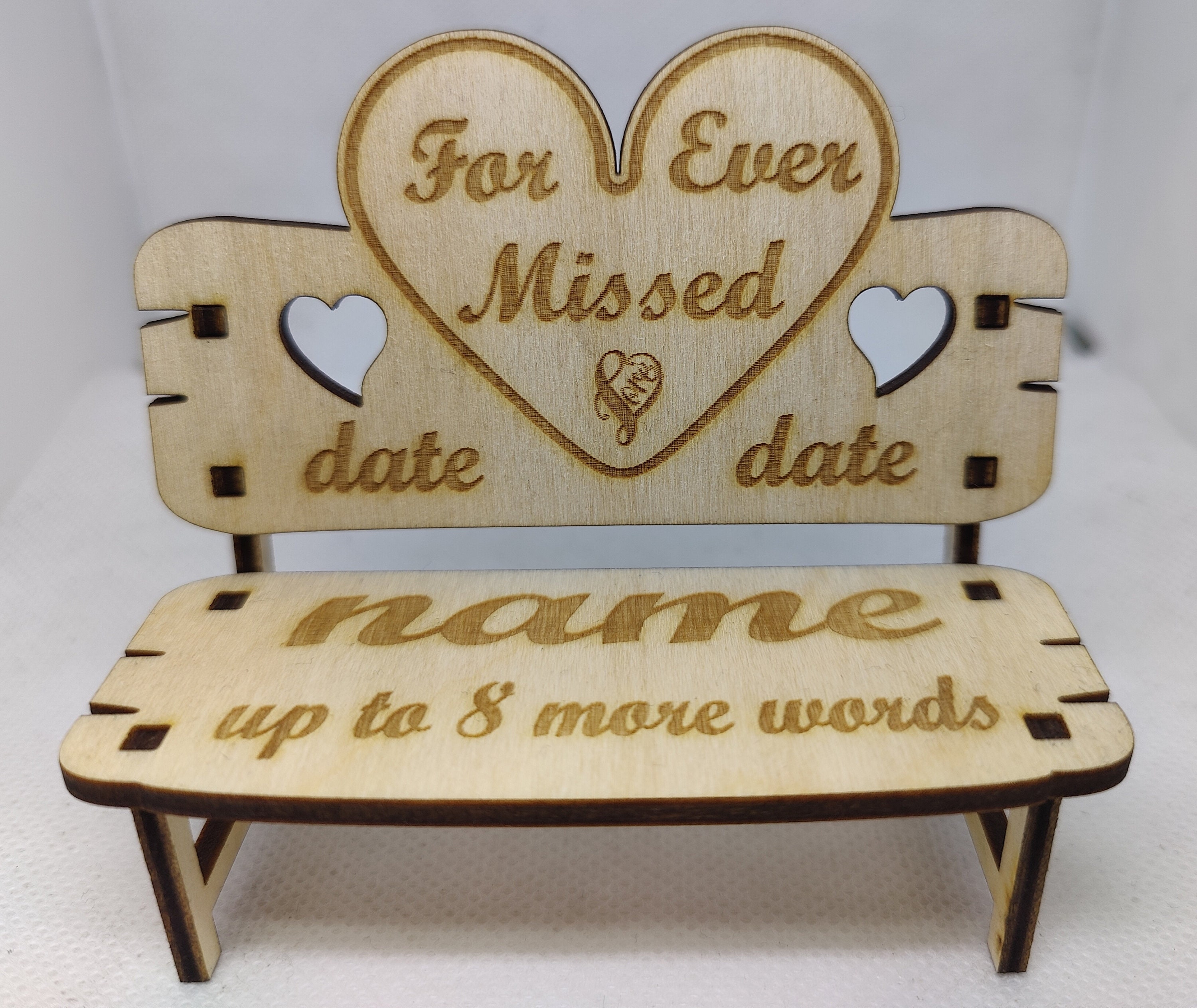 In Loving Memory Memorial Bench With Love Heart - Etsy