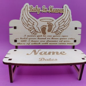 In Loving Memory Memorial Gifts Bench Still Born Baby Born Sleeping ...