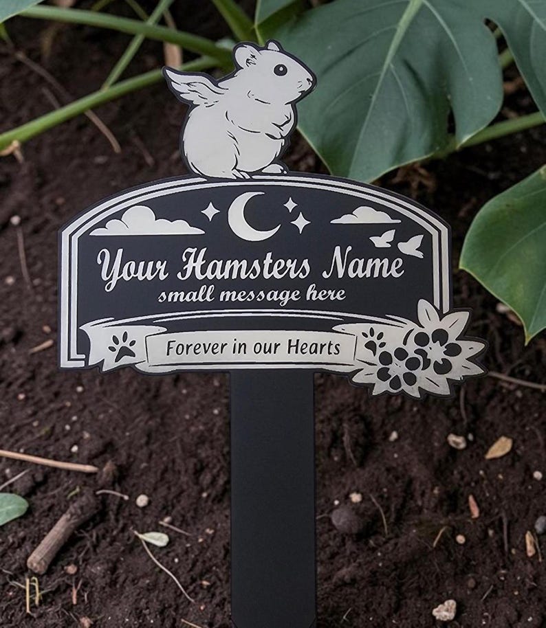 Hamster Memorial Plaque, Personalized Custom Engraved Pet Remembrance ...
