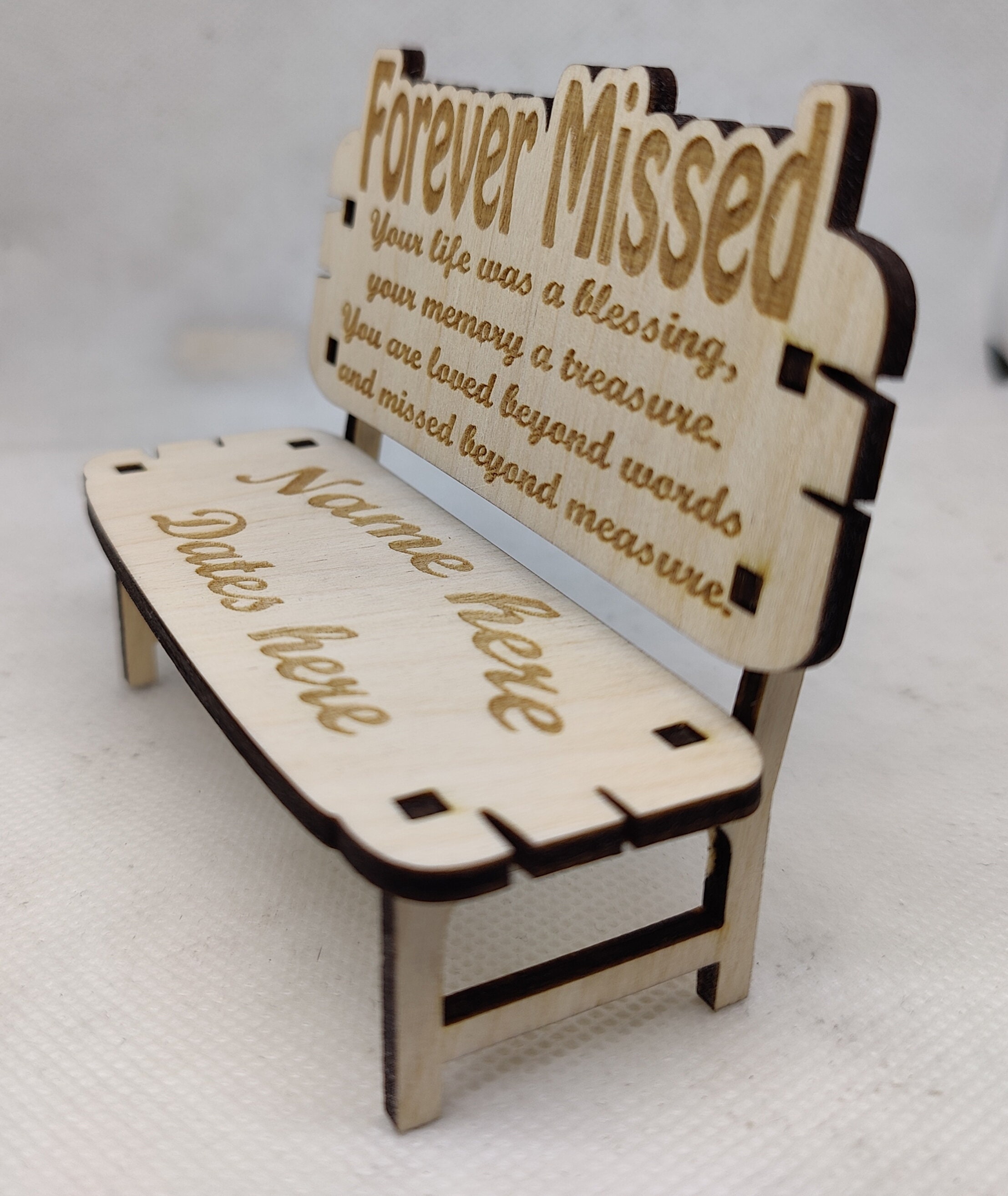In Loving Memory Gift Bench Memorial Forever Missed - Etsy UK