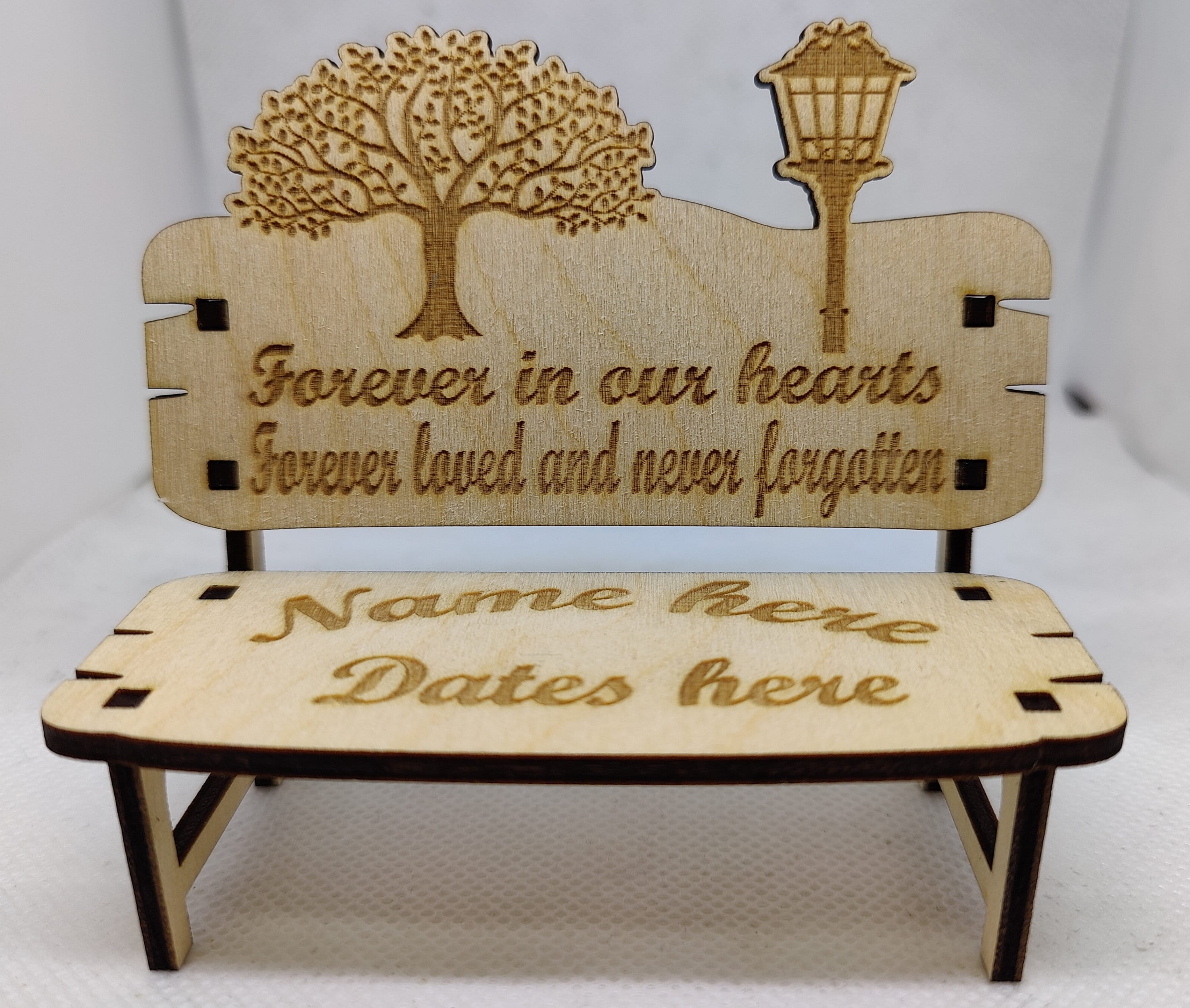 In Loving Memory Memorial Bench Gift for Loved Ones Tree Lamp - Etsy