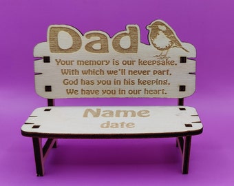In Loving Memory Bench for Dad - Etsy UK