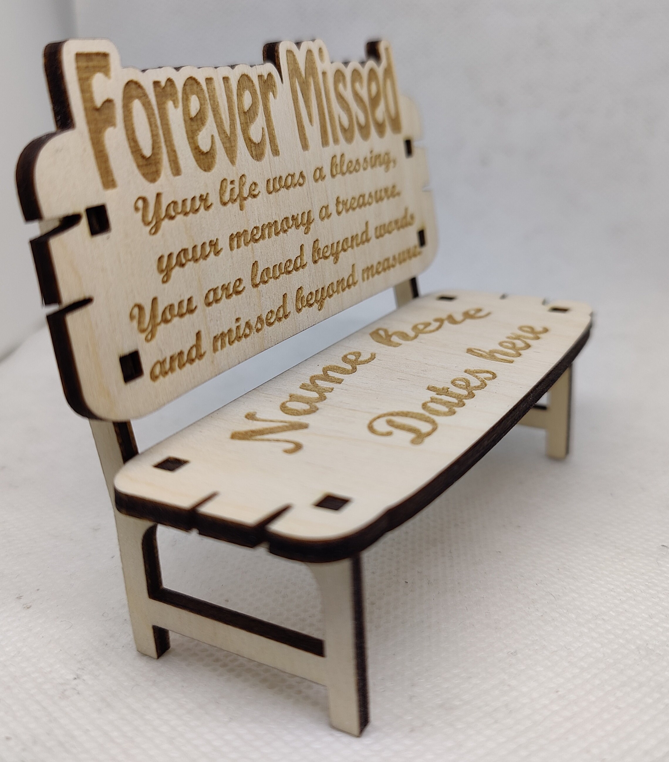 In Loving Memory Gift Bench Memorial Forever Missed - Etsy UK