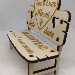 In Loving Memory Memorial Bench With Love Heart - Etsy
