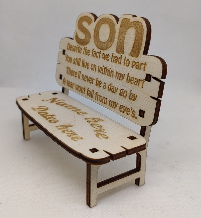 In Loving Memory Gift Memorial Bench for Loved Ones Son - Etsy