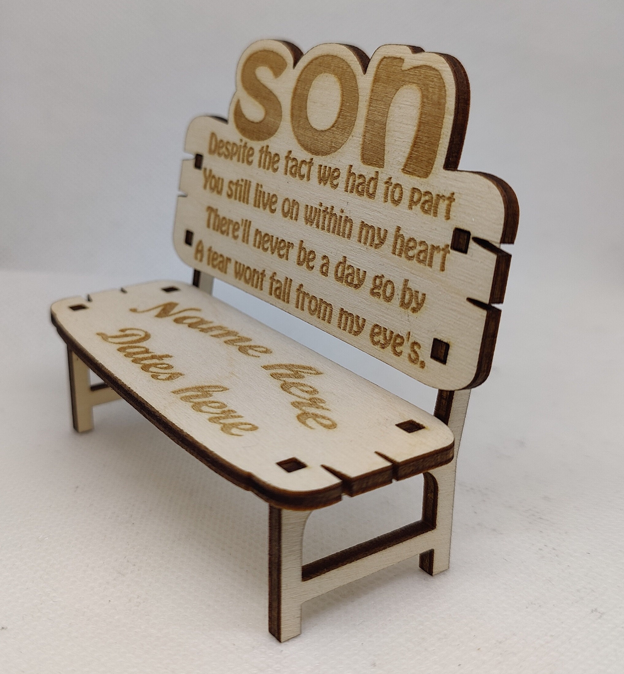 In Loving Memory Gift Memorial Bench for Loved Ones Son - Etsy