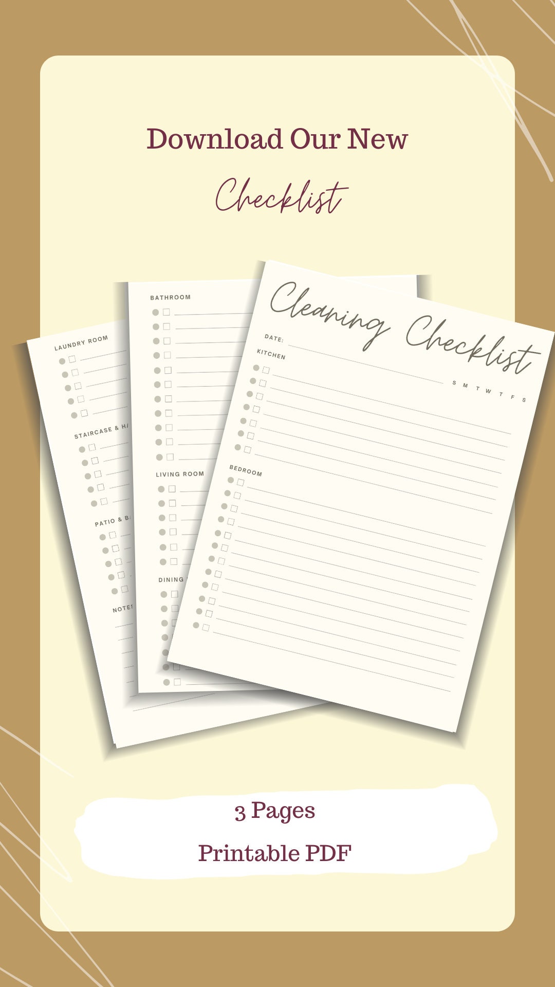 Printable Blank Cleaning Checklist - Etsy