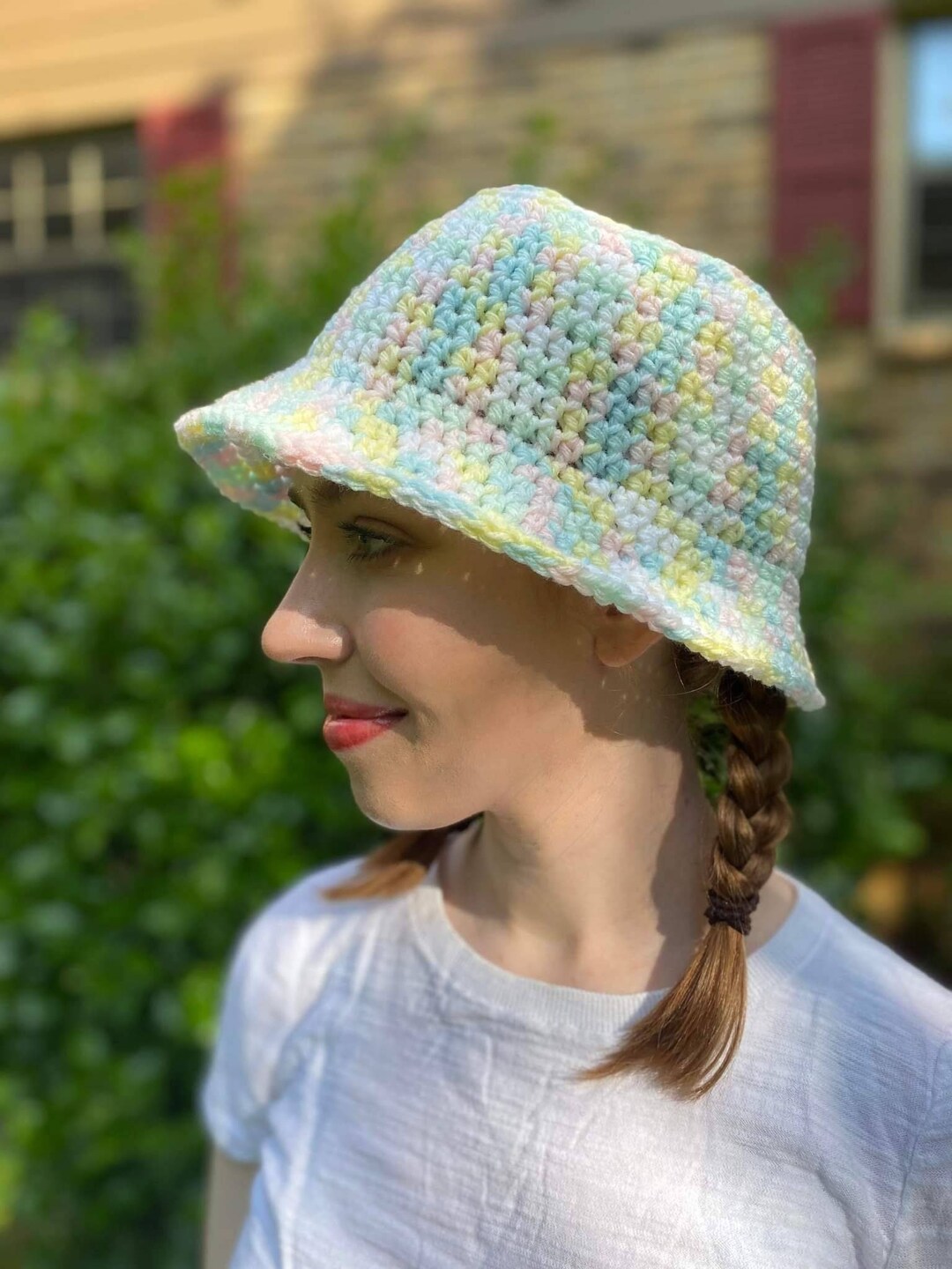 Patchwork Crochet Bucket Hats - Etsy