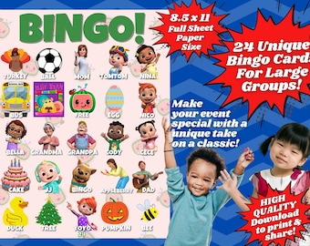 Cocomelon Bingo Game - Etsy