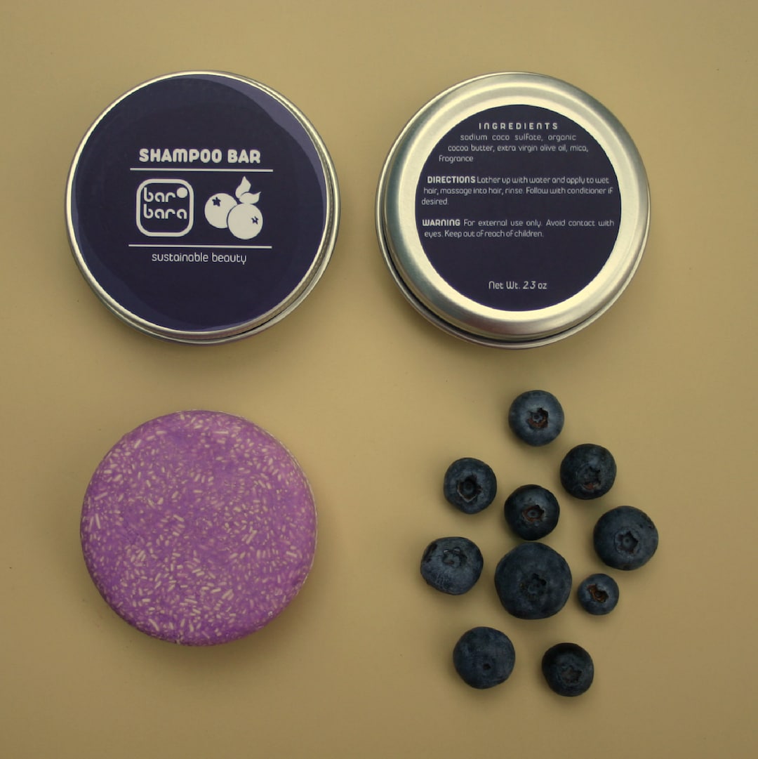 Blueberry Shampoo Bar – Vegan Restorative Hair Care, Zero Waste - Etsy