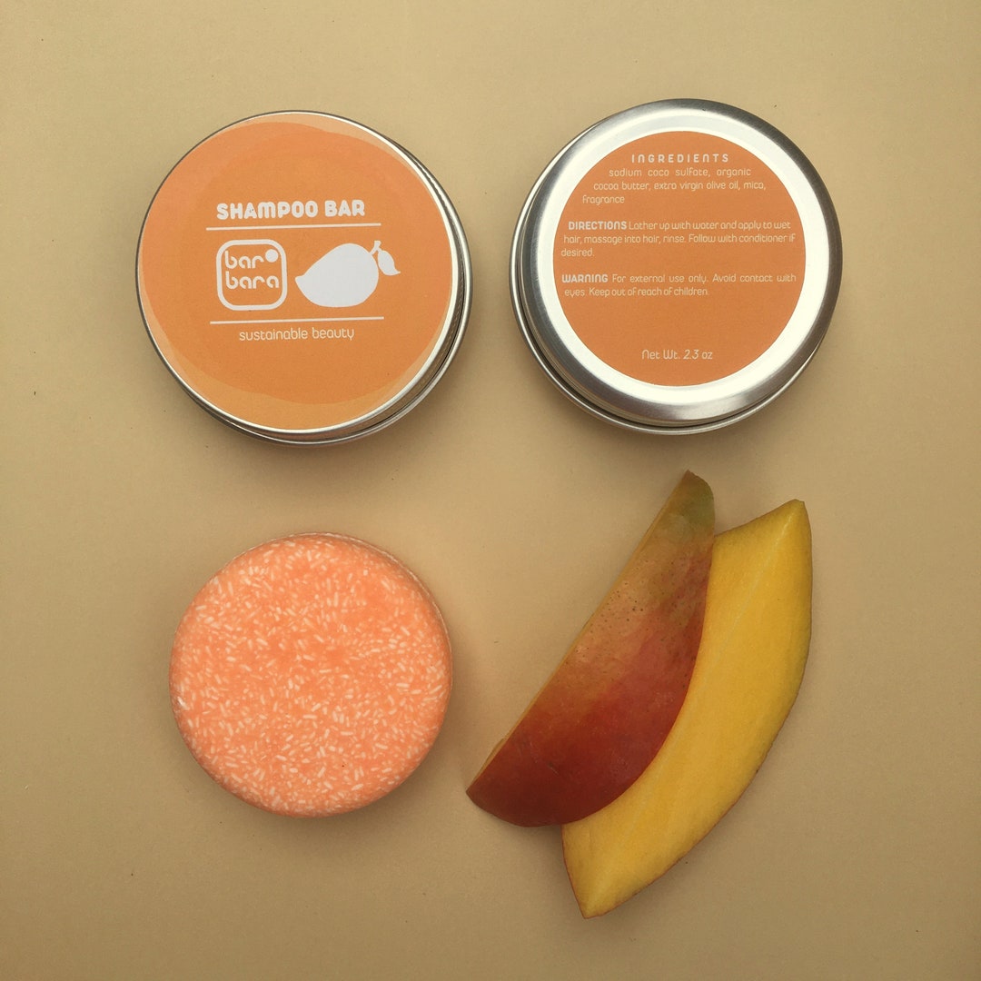 Mango SHAMPOO BAR in Tin Can KIDS Eco Zero Waste Sustainable No Plastic ...