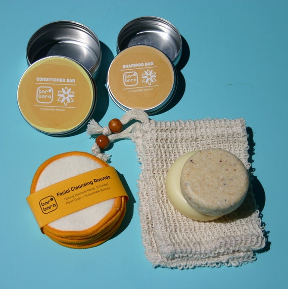 BUNDLE Gift Set Shampoo Conditioner Cotton-hemp Rounds Soap | Etsy