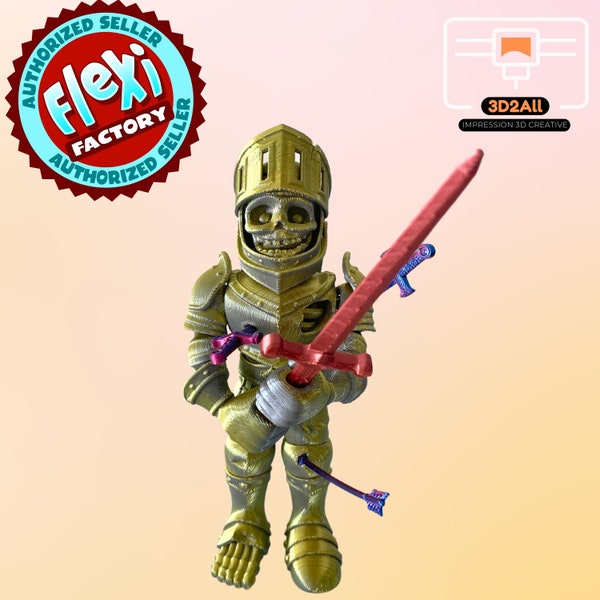 Skeleton Knight Flexi - Etsy