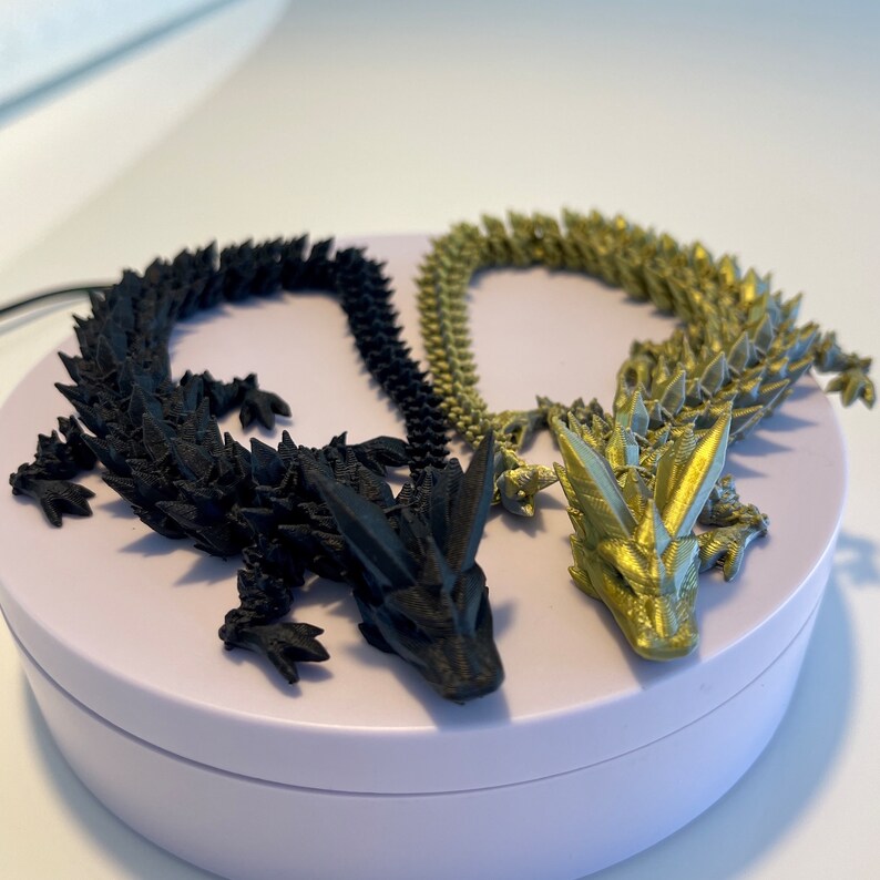 Articulated Crystal Dragon Fidget Toy 3D Printed Desk Toy for Kids ...