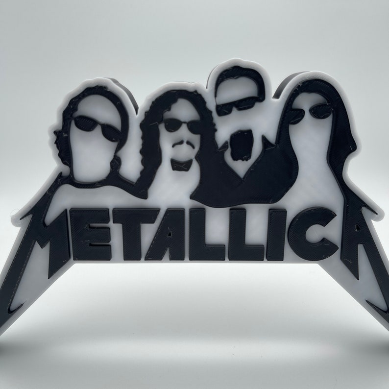 Uniquely 3D Printed Metallica Logo Heavy Metal Display Sign Ideal Gift ...