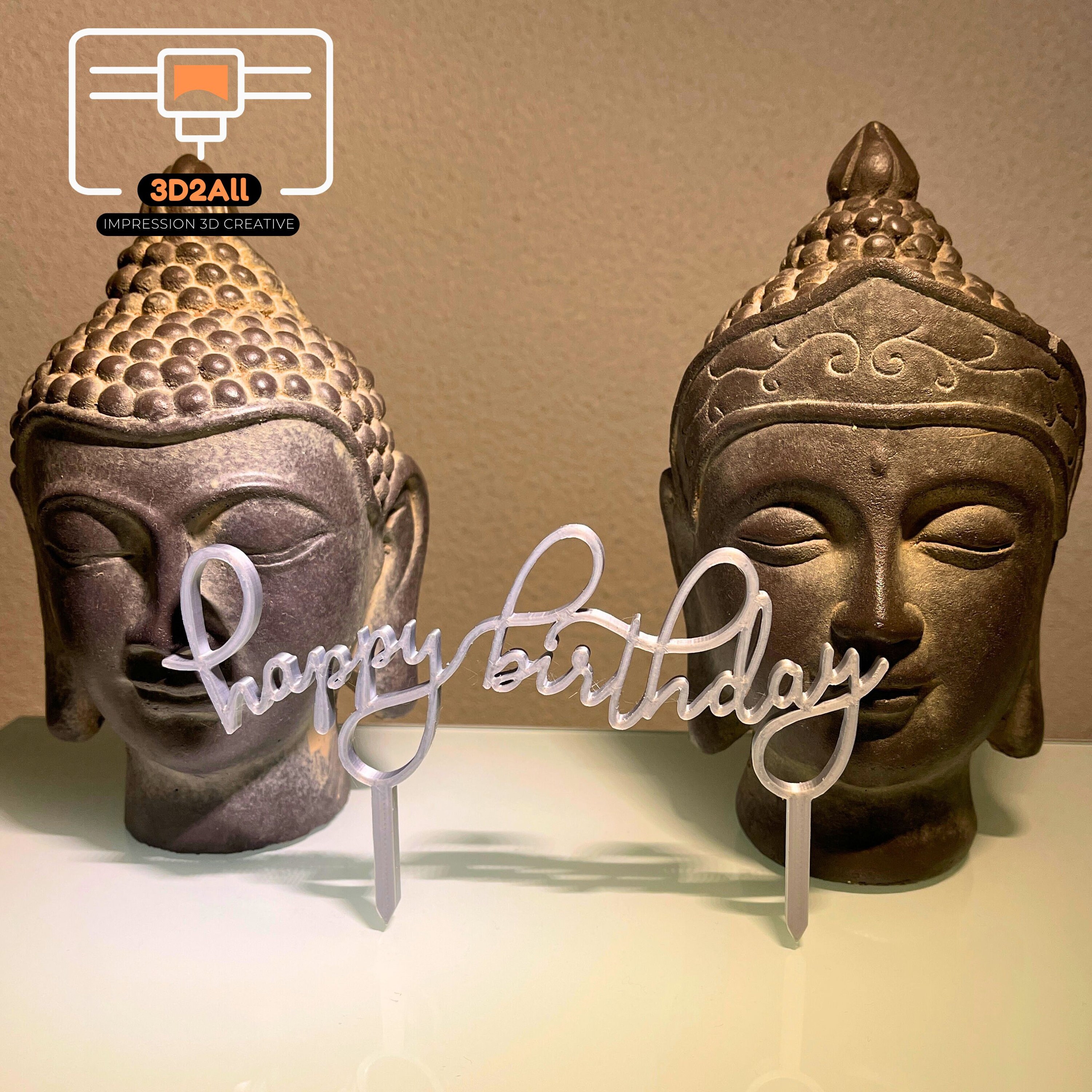 3D Printed Happy Birthday Cake Topper Happy Birthday Topper - Etsy Canada